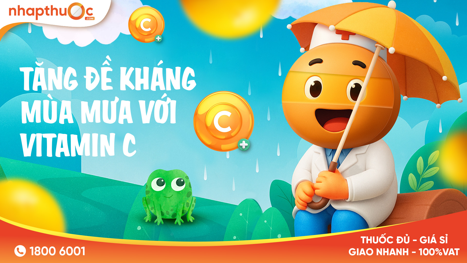 nhapthuoc.com - Tăng Đề Kháng Mùa Mưa Với Vitamin C