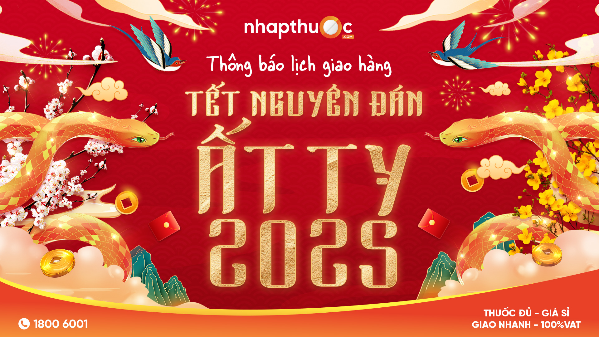 nhapthuoc.com - THÔNG BÁO LỊCH GIAO HÀNG TẾT NGUYÊN ĐÁN ẤT TỴ 2025